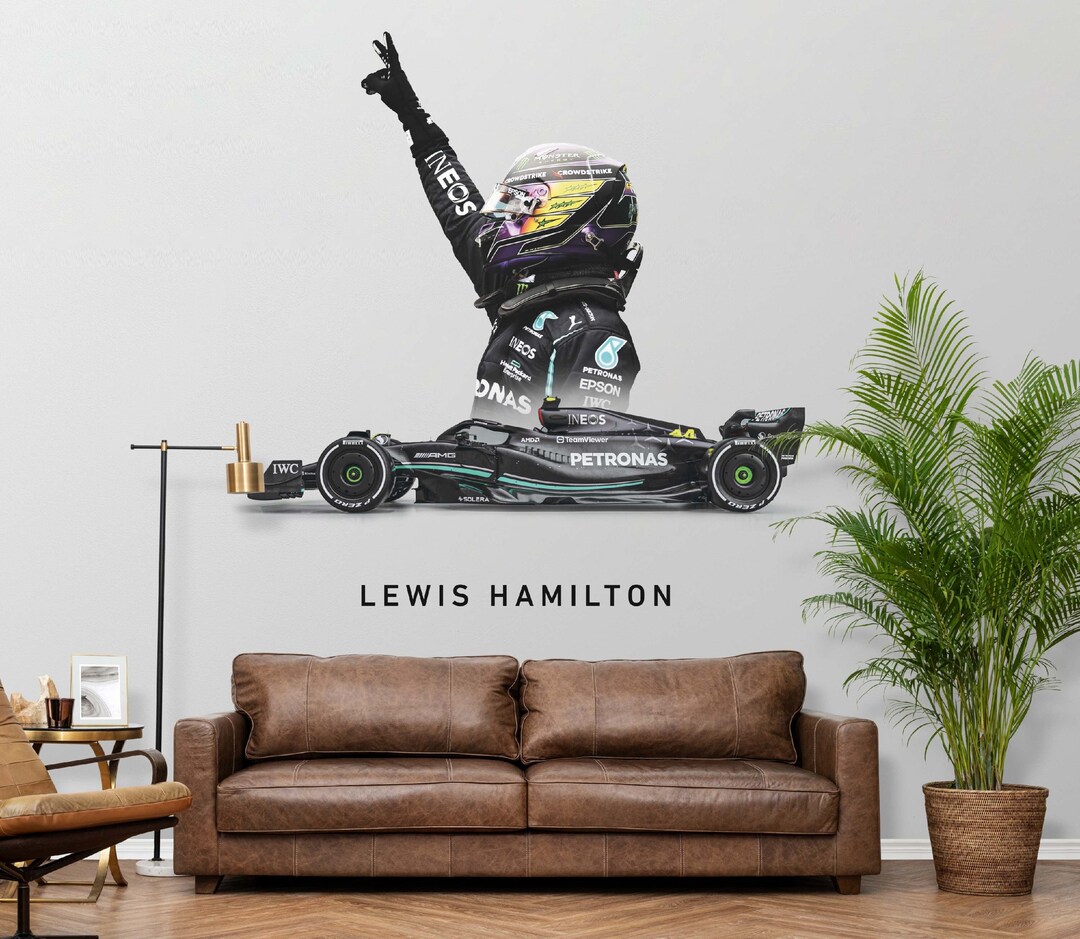 Formula 1 Wall Decal Grand Prix Mercedes F1 Wall Sticker Lewis Hamilton ...