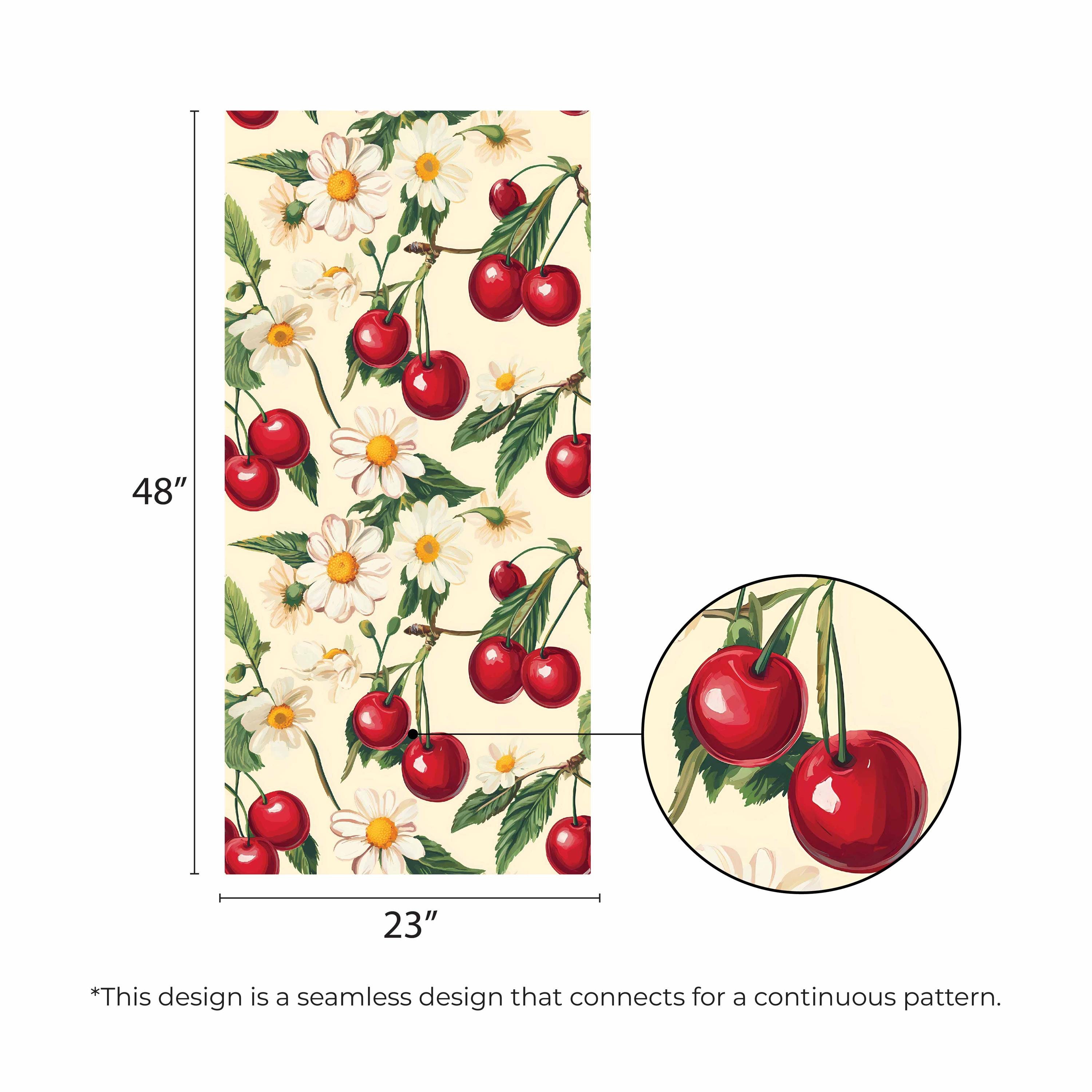 Cherry Retro Wallpaper Seamless Vintage Cherry Wallpaper Retro Pattern ...