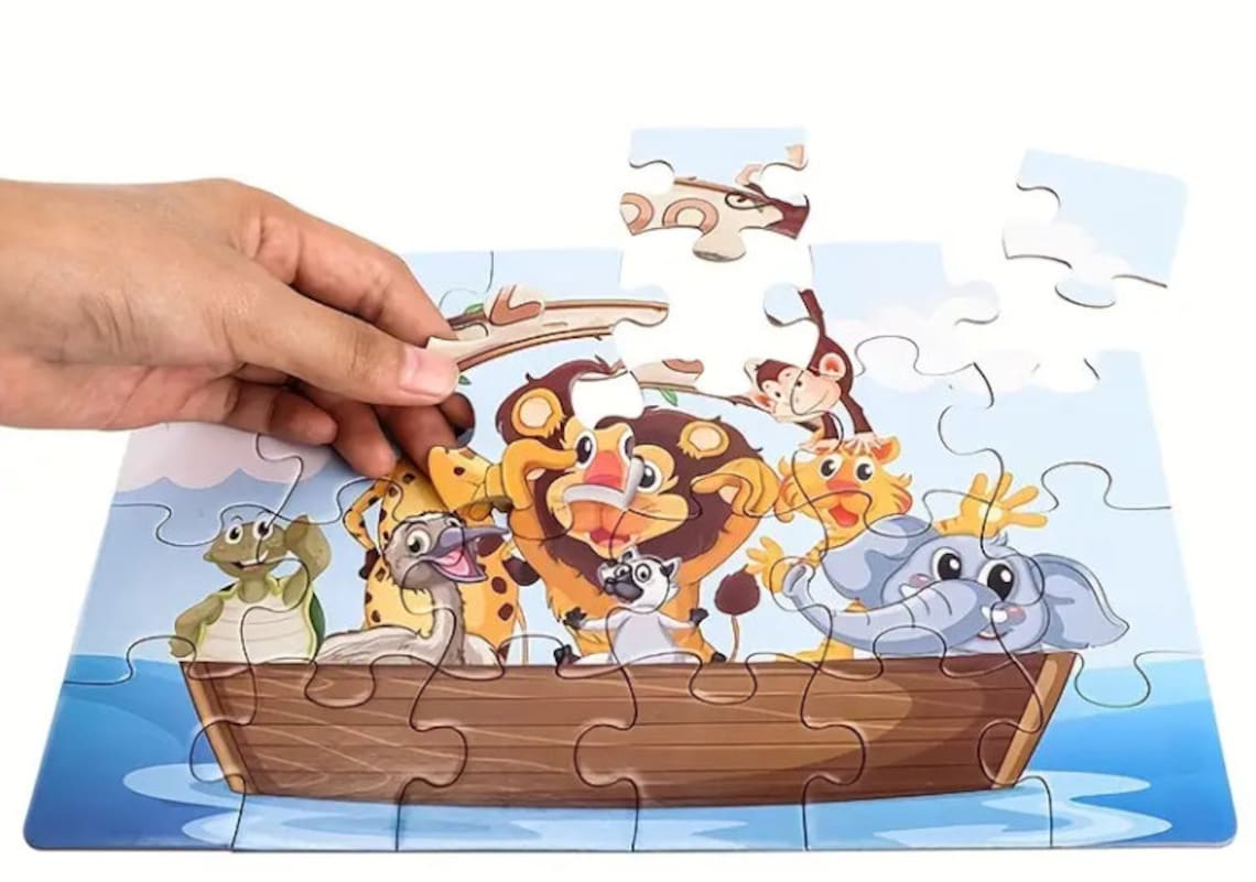 Animal Zoo Puzzle for Children, Kindergarten Early Educational Toy for ...