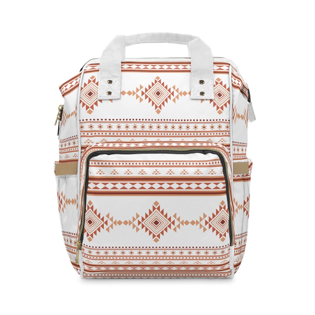 White Diaper Bag. Southwestern Print Multifunctional Diaper Backpack ...