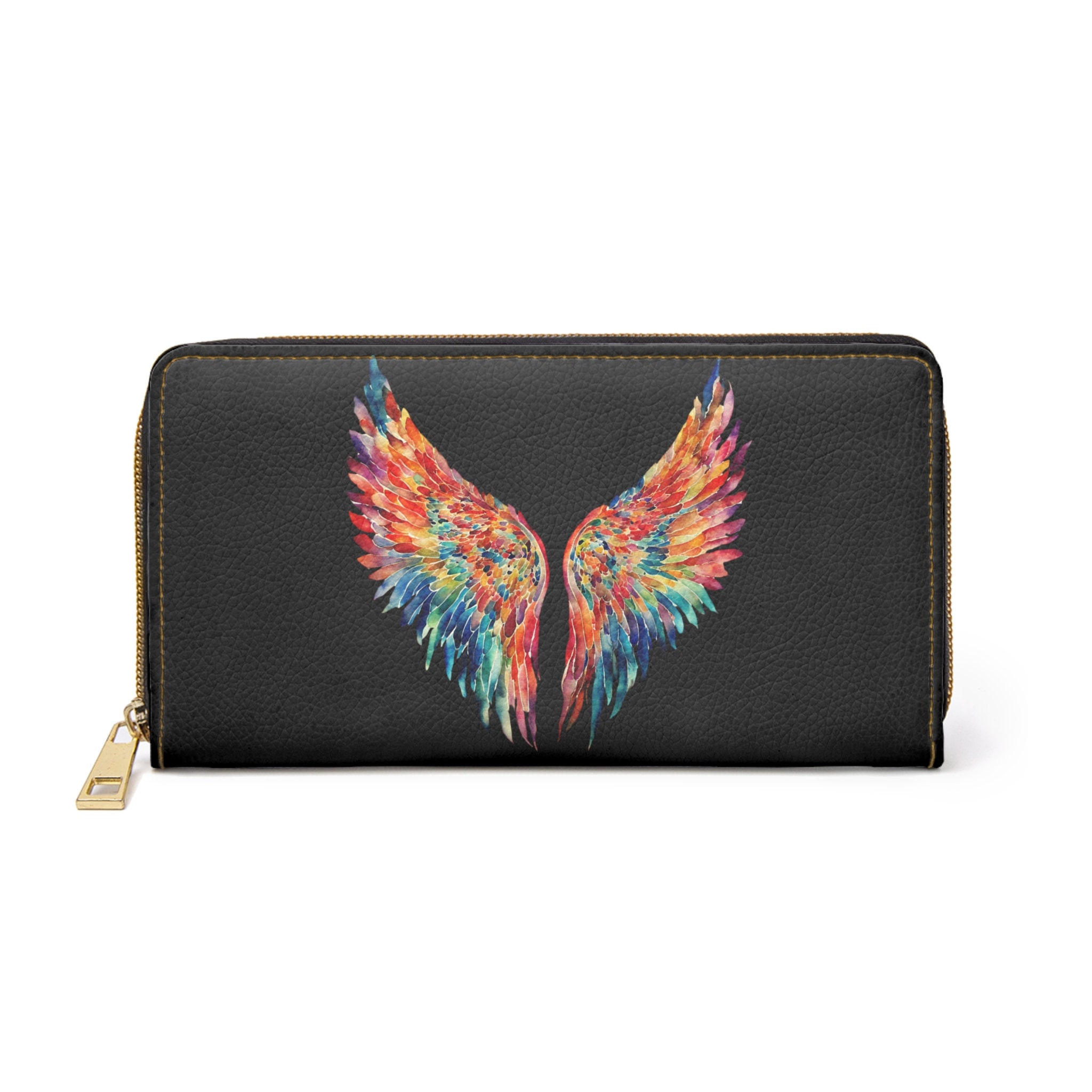 Black Wallet. Angel Wings Print Wallet. Beach Print Wallet. Zipper ...
