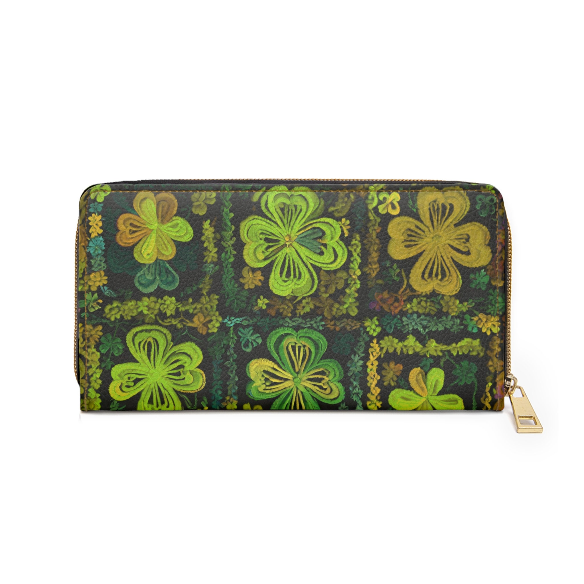 Green Wallet. St Patty Day Print Wallet. Holiday Print Inspired Zipper ...