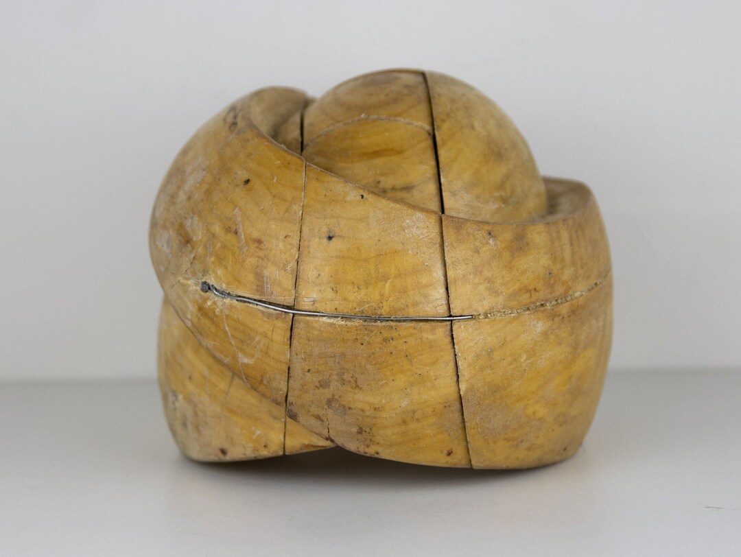 Vintage Turban Hat Block. MILLINERY Wooden 5 Part Puzzle Hat BLOCK Form ...