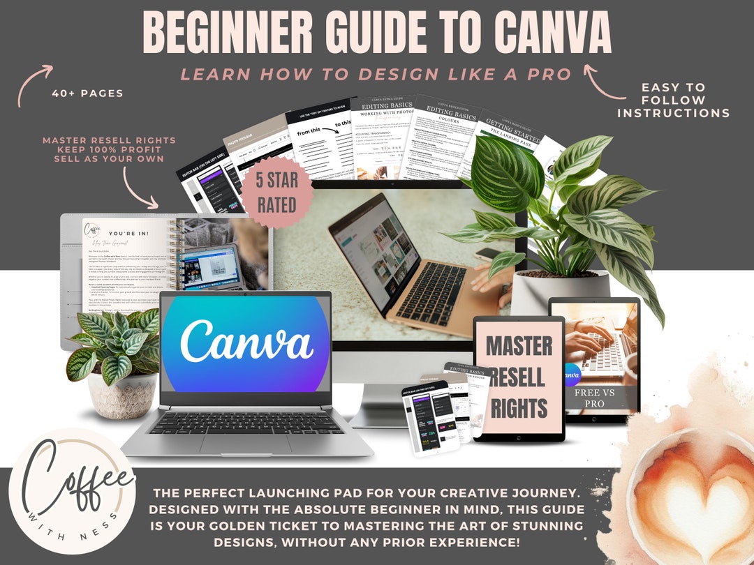 Canva Basics Guide, for Beginners, Master Resell Rights, PLR Ebook, Editable in Canva, Digital ...