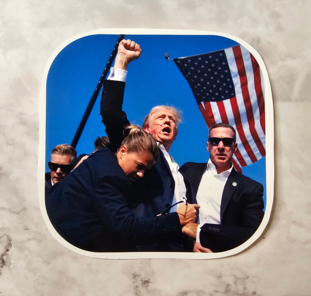 Vinyl Donald Trump Stickers, 10 X 10 Cm Sticker Labels Two Die Cut ...