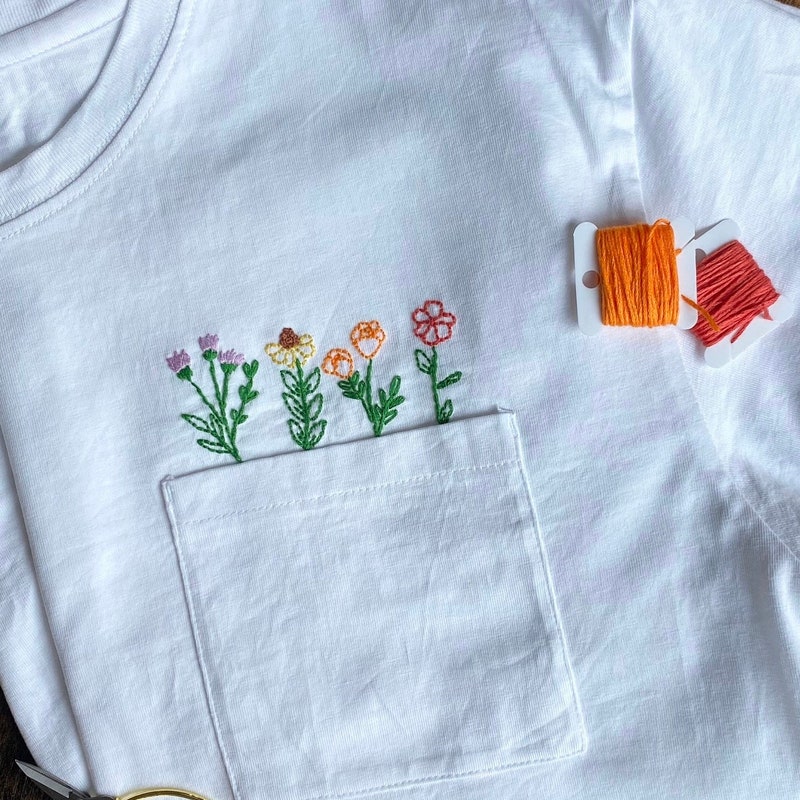 Embroidered Pocket - Etsy