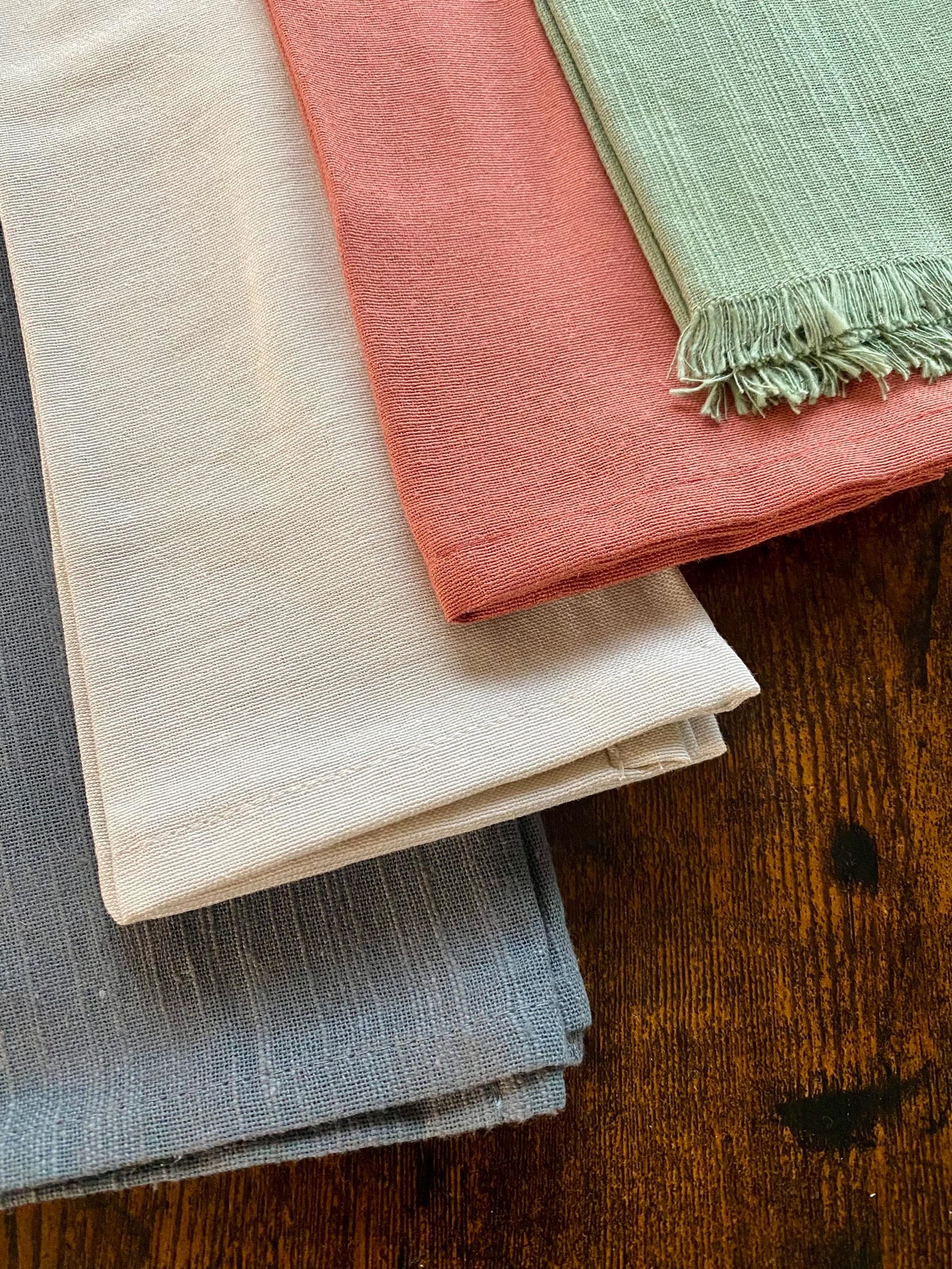Hand Embroidered Olive Branch Cotton Napkins - Etsy
