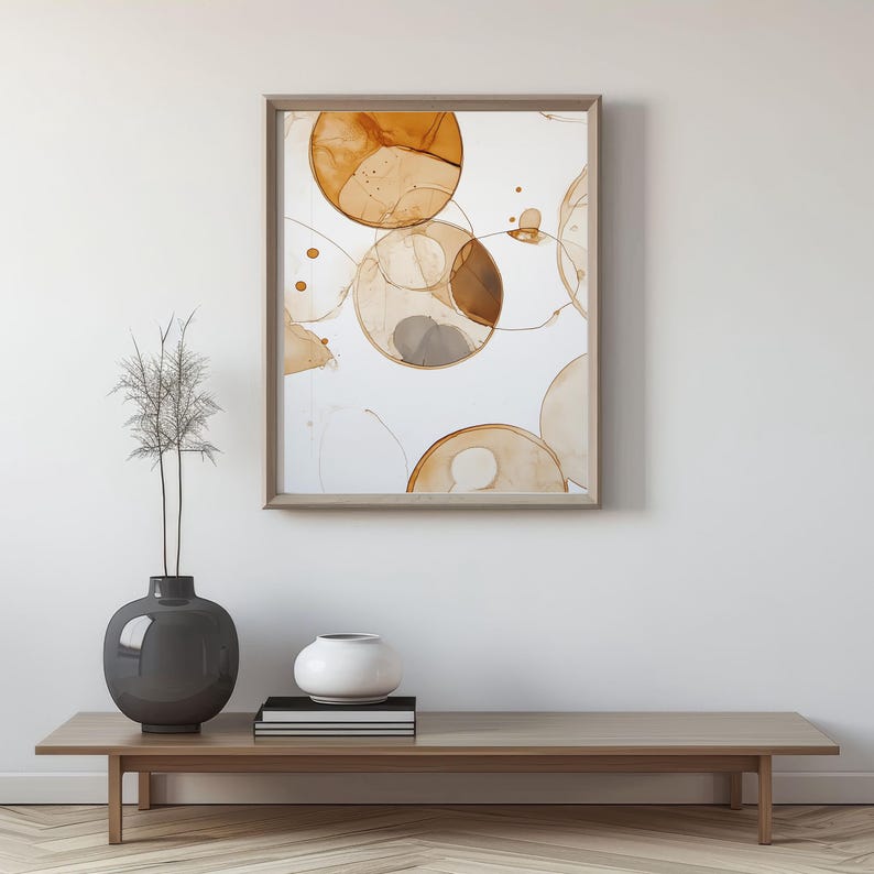 Abstract Coffee-inspired Art Print ~ Digital Download ~ Modern Wall Art ...