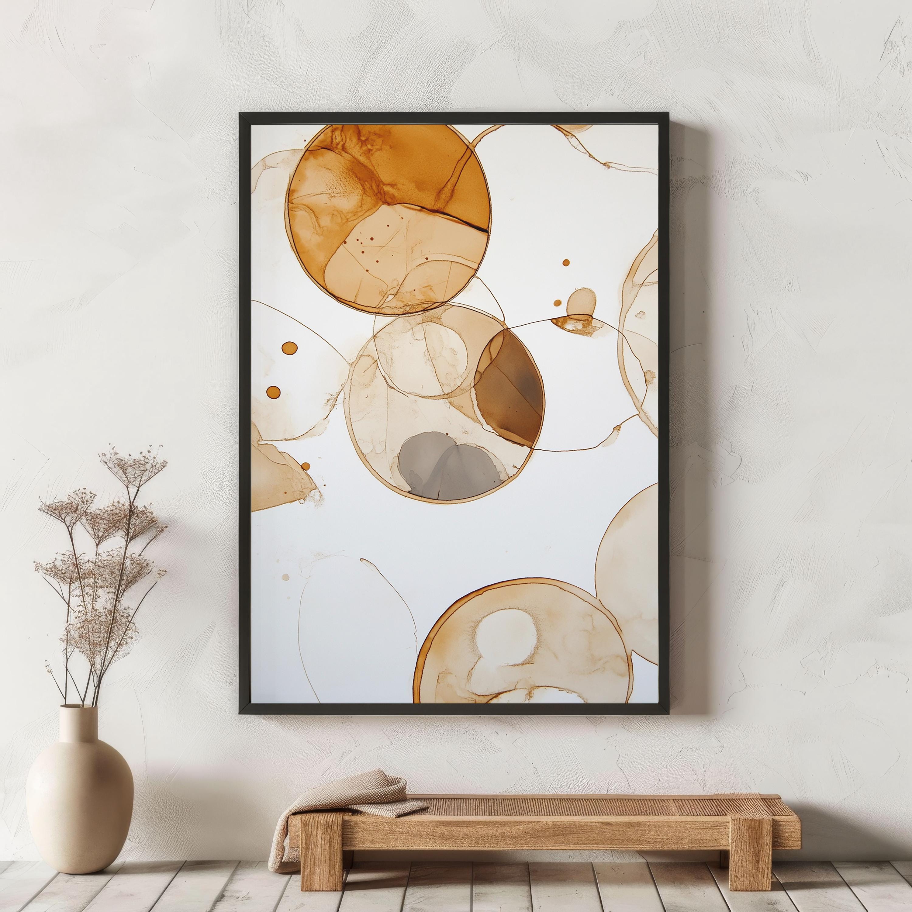 Abstract Coffee-inspired Art Print ~ Digital Download ~ Modern Wall Art ...