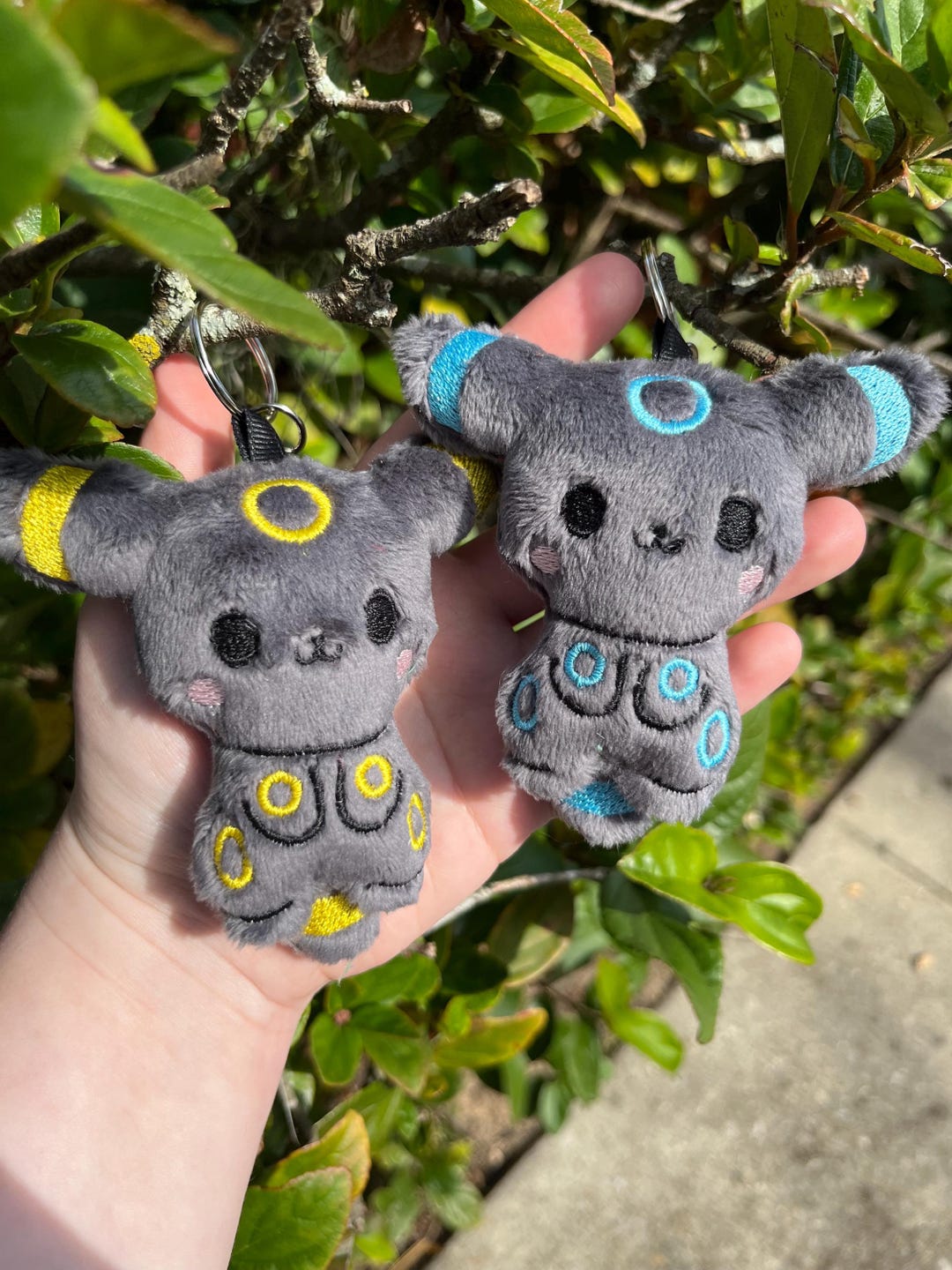 Umbreon Pokemon Plush Keychain Handmade Plushie Charm Gift for Gamers ...