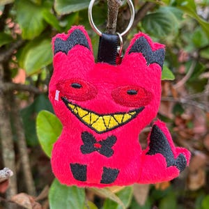 Cursed Alastor Cat Plush Keychain Handmade Plushie Charm Gift for Anime ...