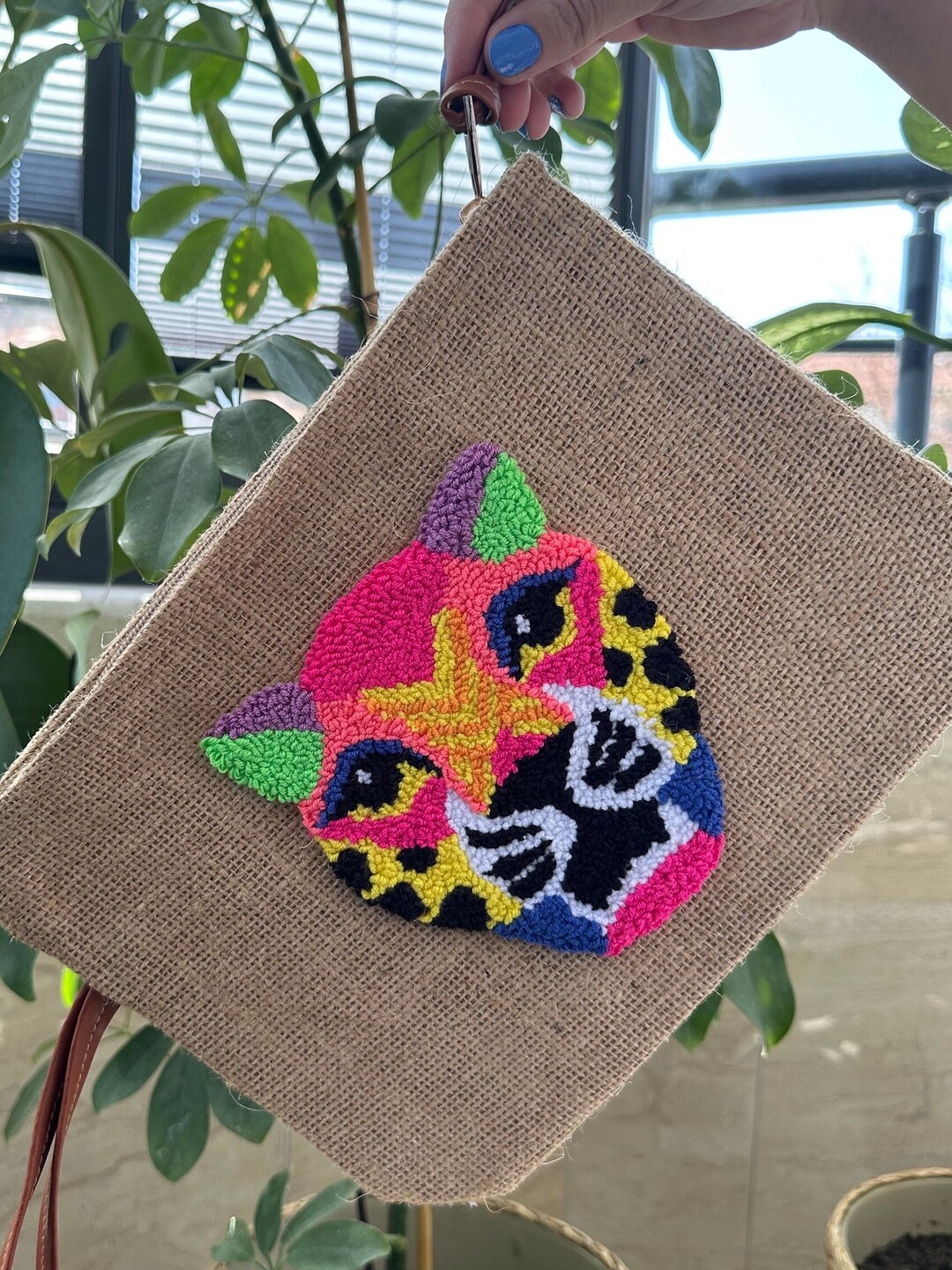 Hand Tufted Clutch Bag,punch Needle Bag,embroidered Bag,tukan Bird Bag ...