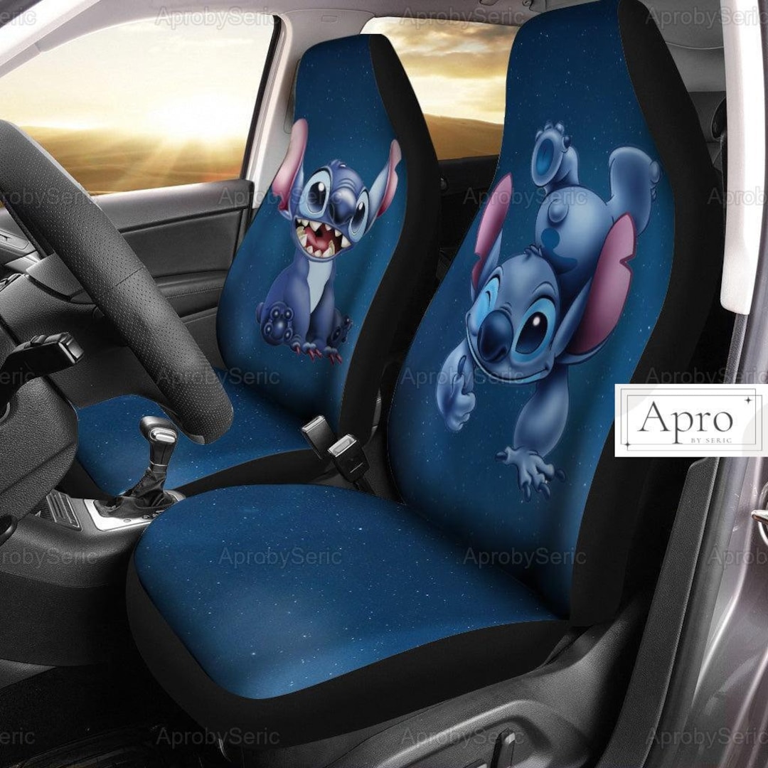 Stitch Car Seat Cover, Stitch Car Protector, Funny Stitch Car Decor ...