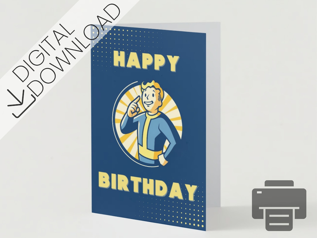 Fallout-themed Happy Birthday Card - With Fallout Series Video Game ...