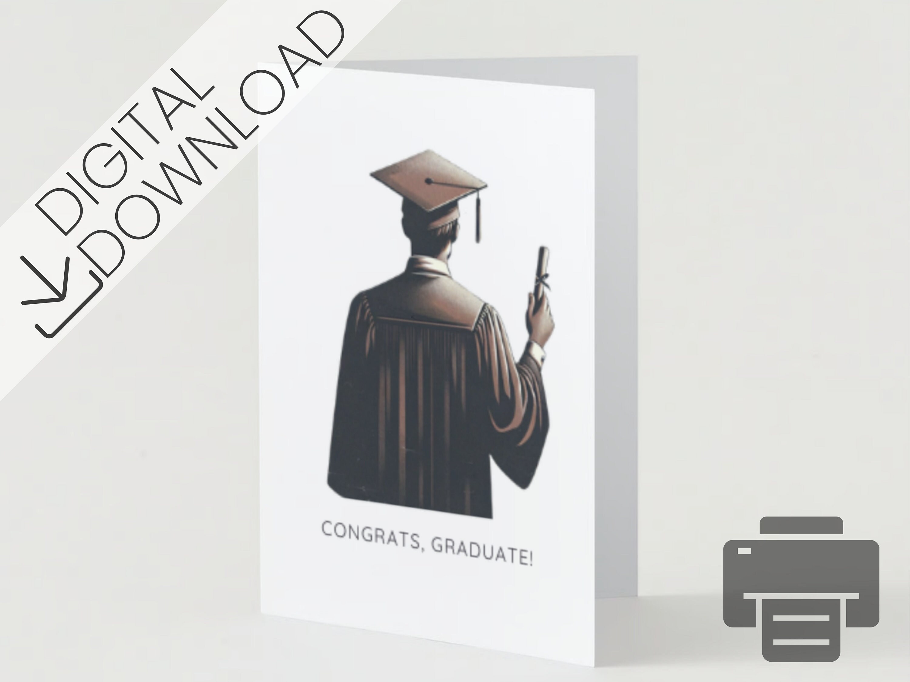 Congrats, Graduate! - Simple Graduation Greeting Card - for Him - Etsy