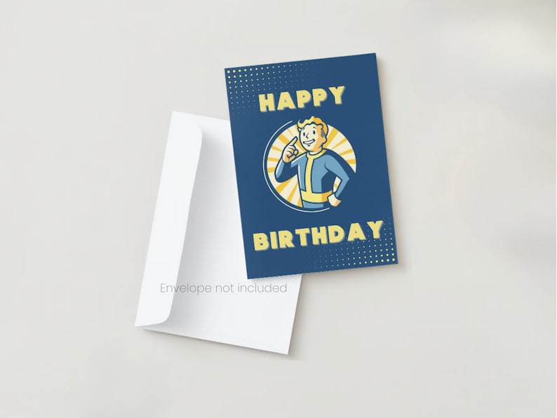 Fallout-themed Happy Birthday Card - With Fallout Series Video Game ...