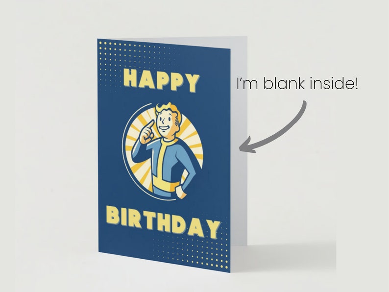 Fallout-themed Happy Birthday Card - With Fallout Series Video Game ...