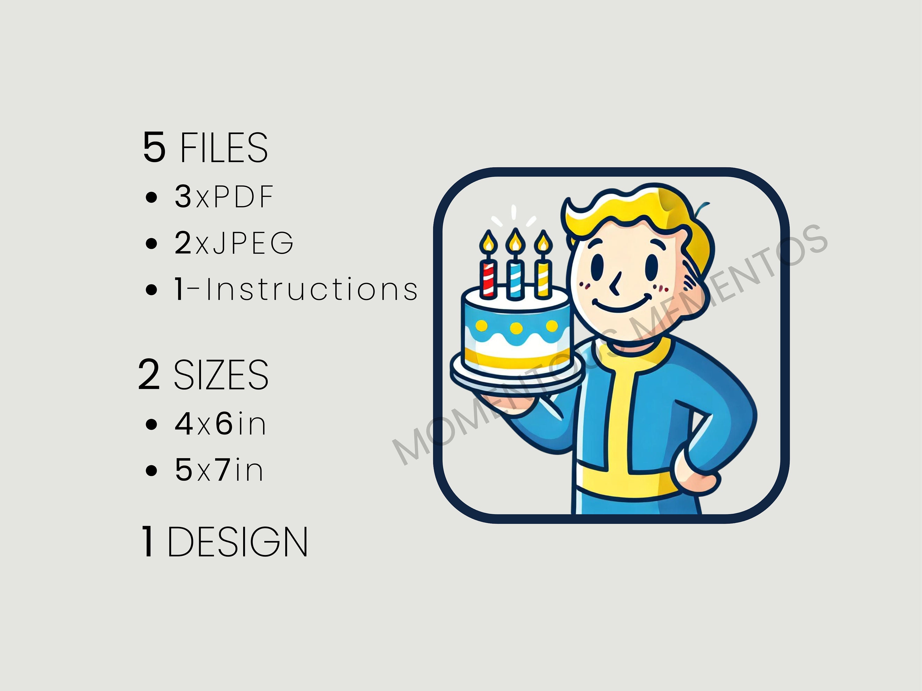 Happy Birthday Fallout! - Fallout Inspired Greeting Card, Printable ...