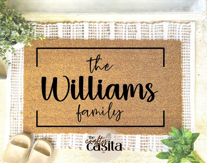 Custom Door Mat Personalized Doormat Last Name Door Mat Welcome Doormat ...