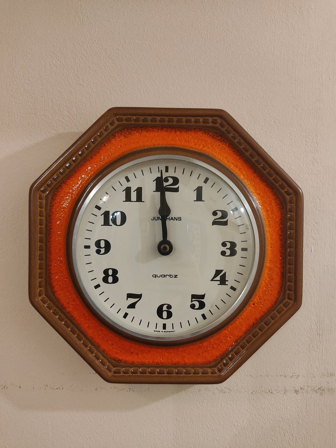 Retro Junghans Ceramic Wall Clock - Etsy
