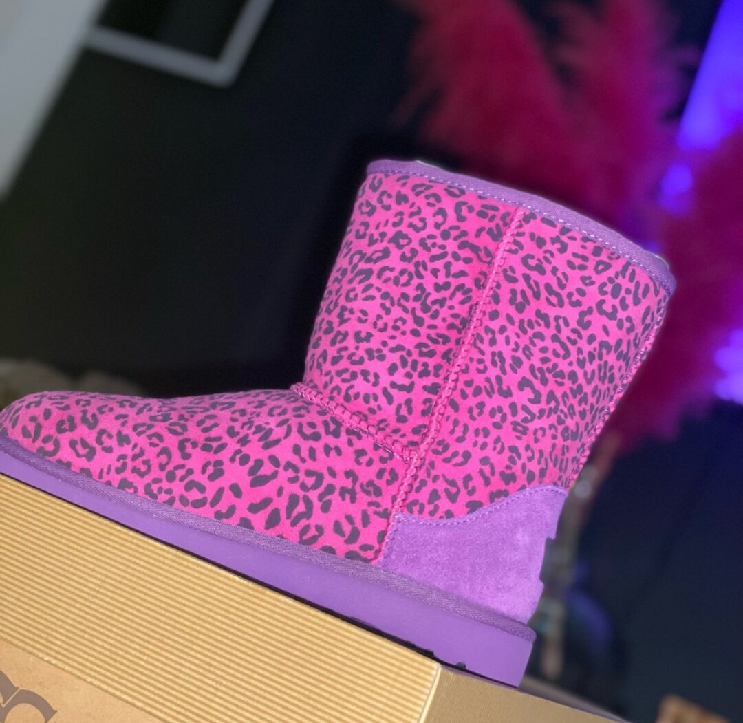 Brand New Ugg Boot, Classic Short Leopard Winter Boots, Authentic Ugg ...