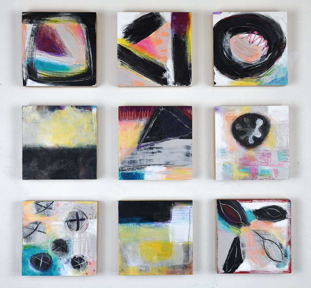 Original Wood Block Wall Art abstract Modern Wall Sculpture Commerical ...