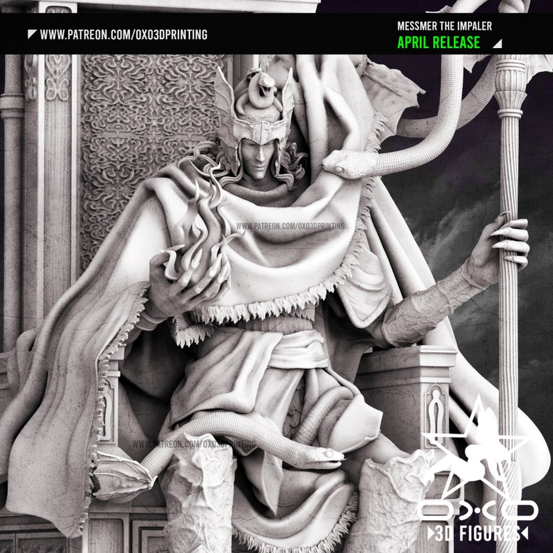 Messmer the Impaler, 3D Printed, Resin Model, Garage Kit, Un-painted ...