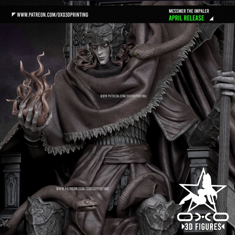 Messmer the Impaler, 3D Printed, Resin Model, Garage Kit, Un-painted ...