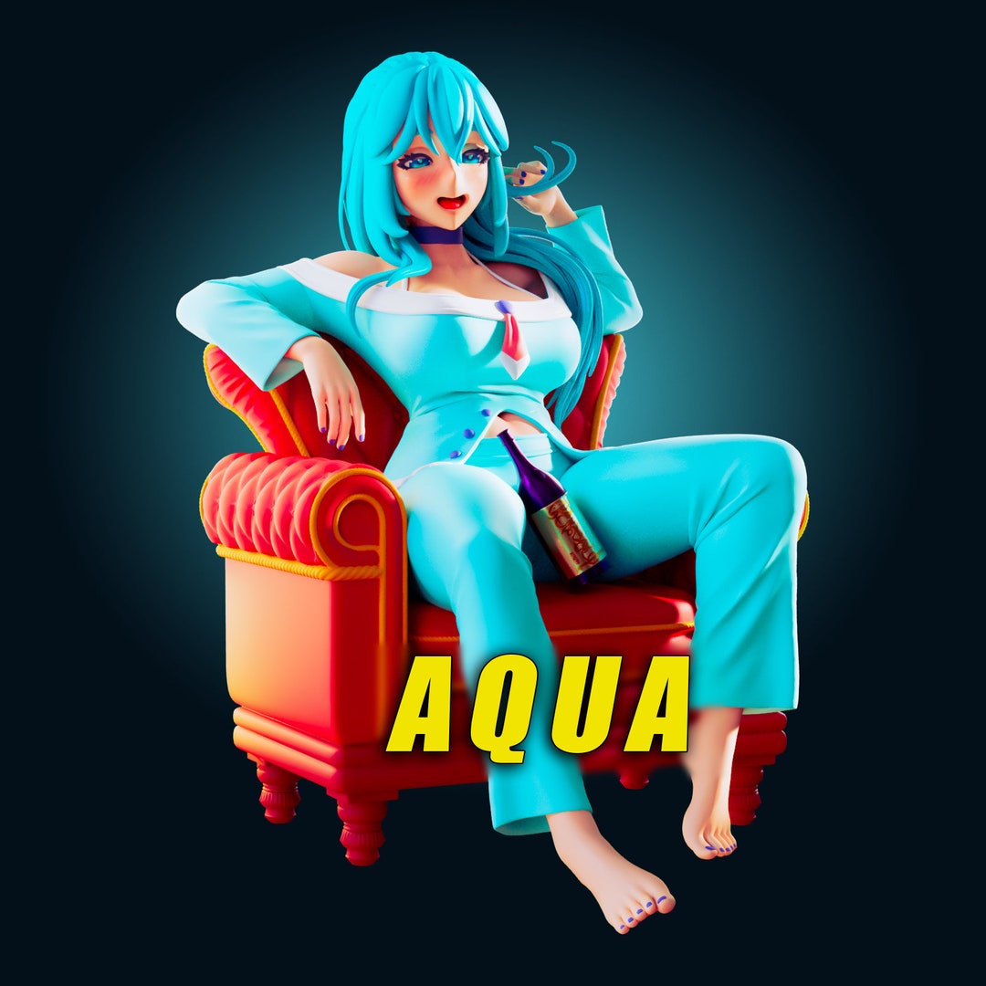 Aqua Pin-up 3D Printed Resin Model Unpainted Unassembled Fan Art Garage ...