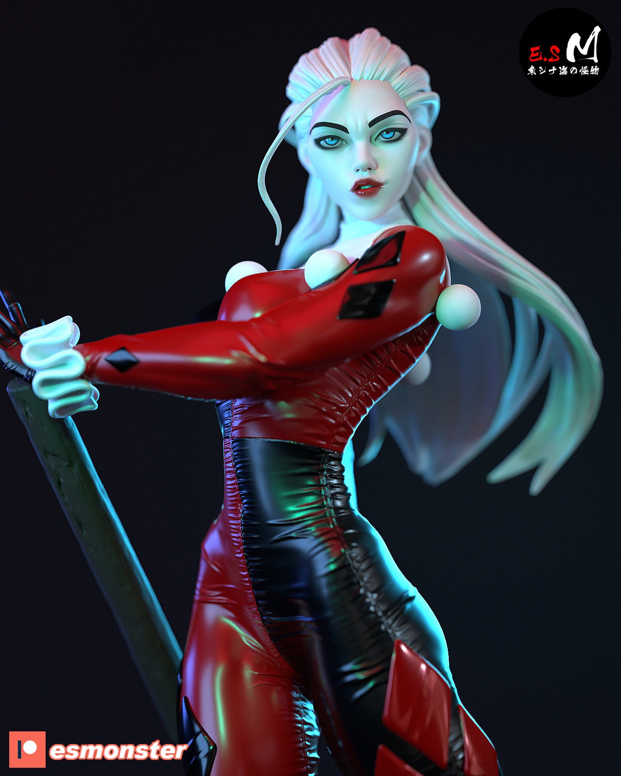 Harley Quinn, Fan Art, Resin Model Kit, 3D Printed, Unpainted ...