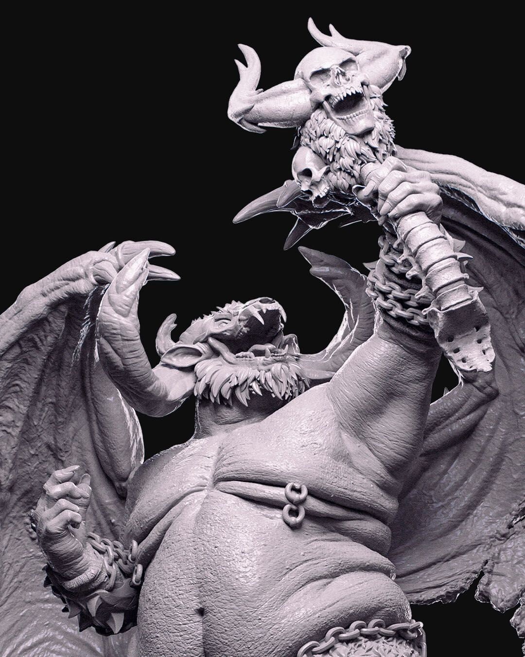 Orcus, the Lord of Bones Demons of the Holy Abbey 32mm 75mm TTRPG D&D ...