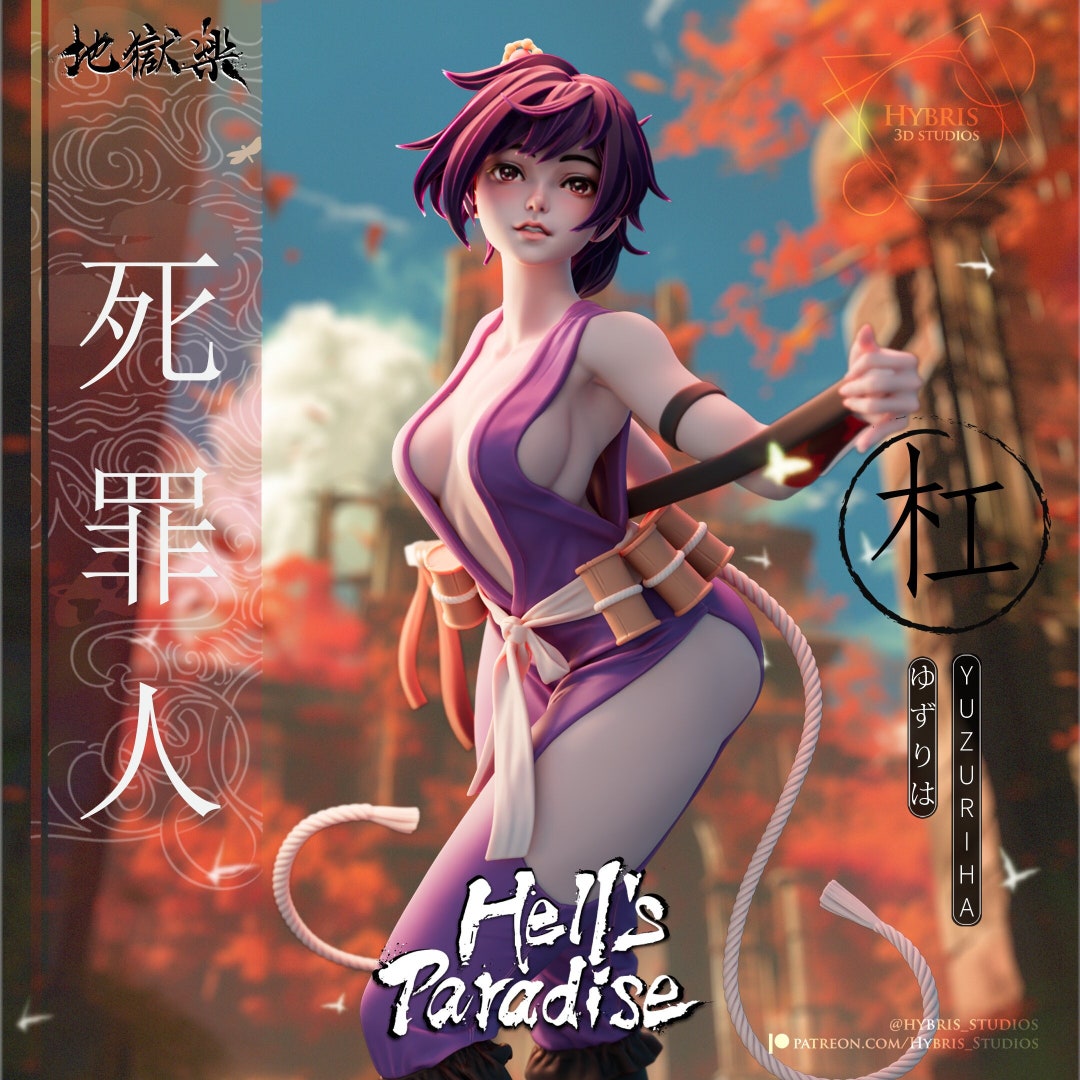 Yuzuriha, Hell's Paradise, 3D Printed, Resin Model, Garage Kit, Un-painted, Unassembled, SFW ...