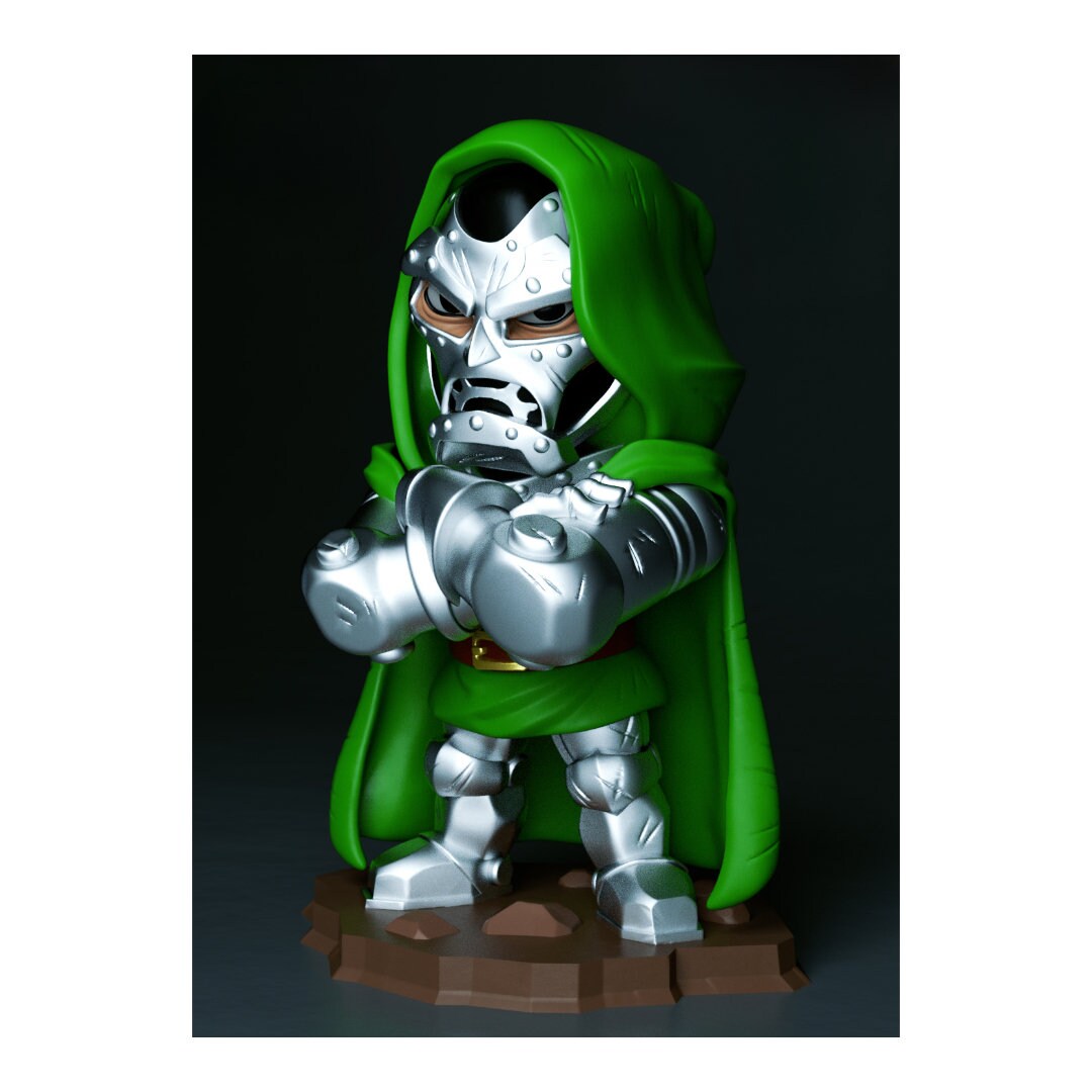 Doom Chibi, Fan Art, Resin Model Kit, 3D Printed, Unpainted ...