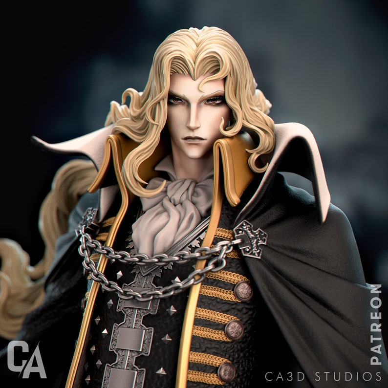 Alucard, Castlevania, Fan Art, 3D Printed, Resin Model, Garage Kit, Un ...
