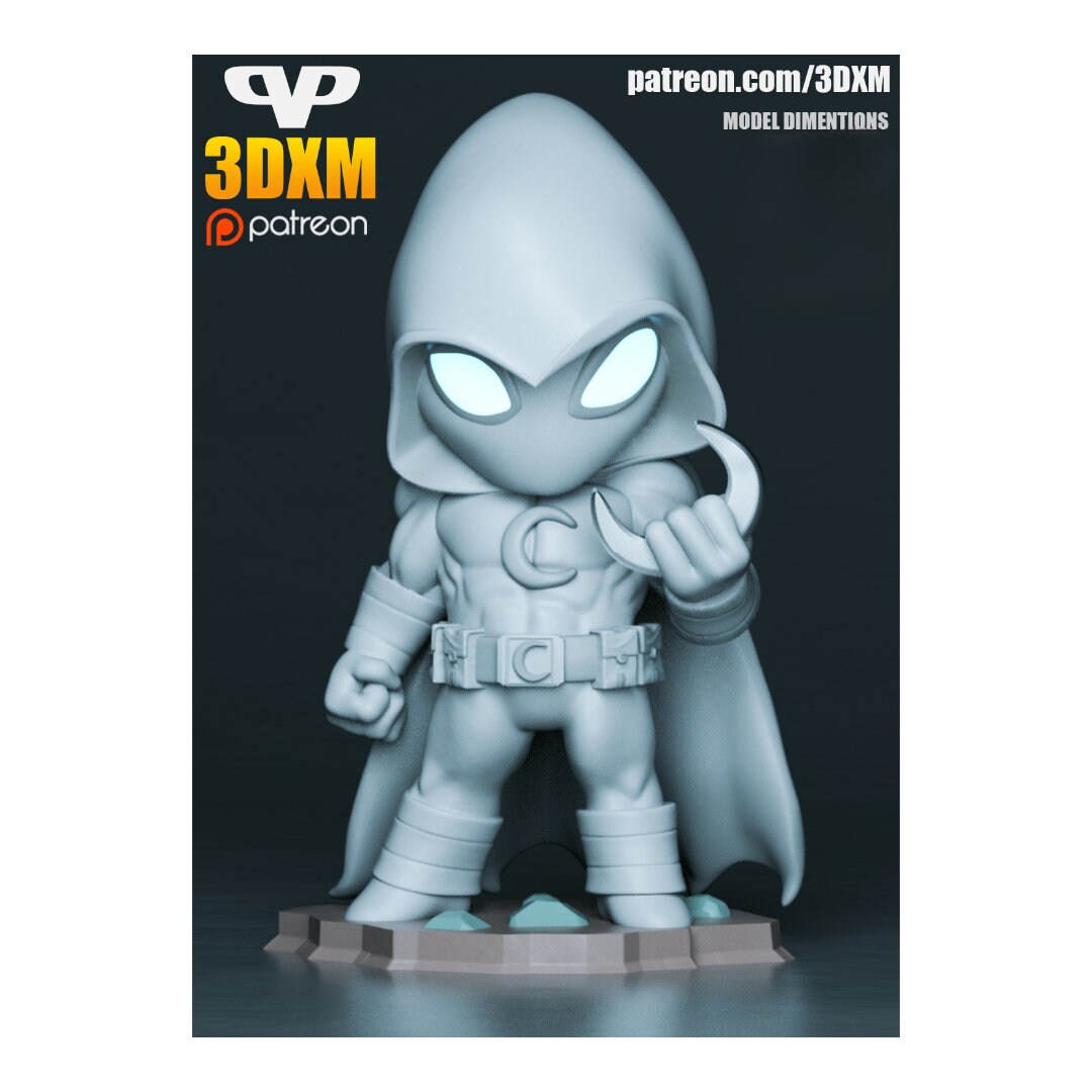 Moon Chibi, Fan Art, Resin Model Kit, 3D Printed, Unpainted ...