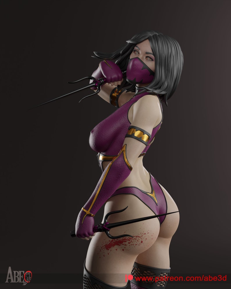 Mileena Mortal Kombat Fan Art 3D Printed Resin Model Garage Kit Un-painted Unassembled Abe3d - Etsy