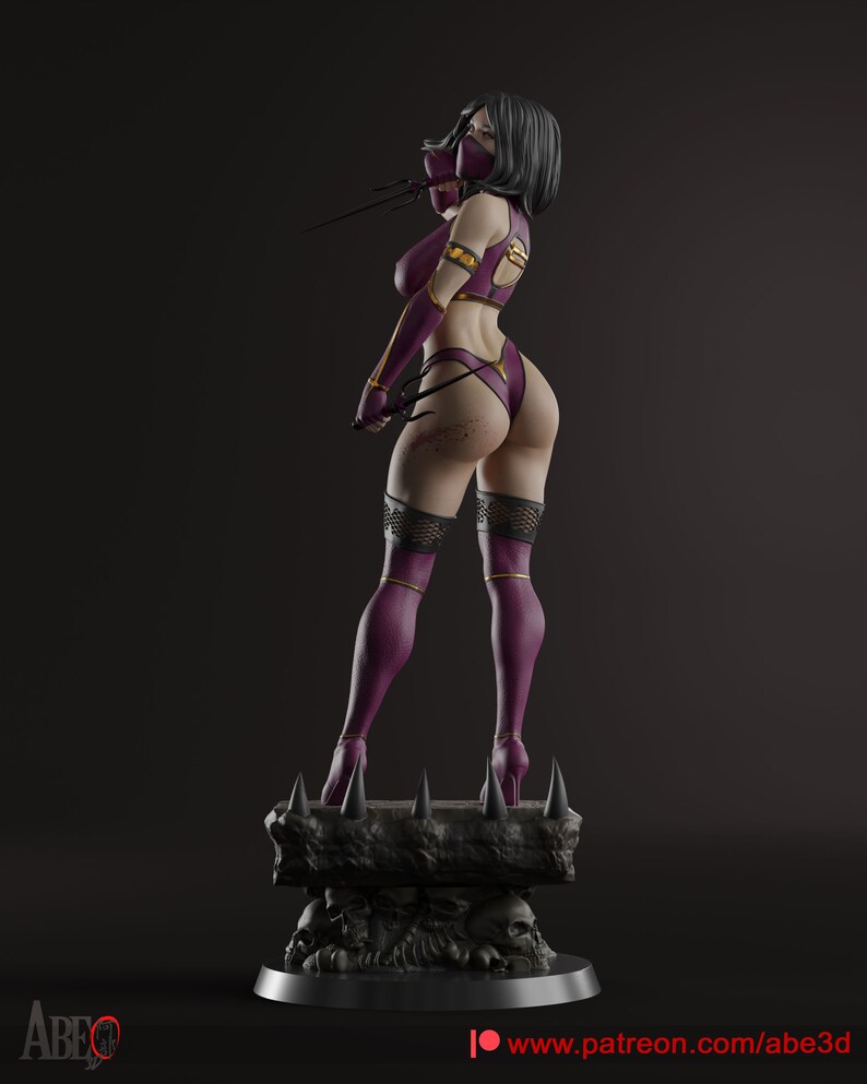 Mileena Mortal Kombat Fan Art 3D Printed Resin Model Garage Kit Un-painted Unassembled Abe3d - Etsy