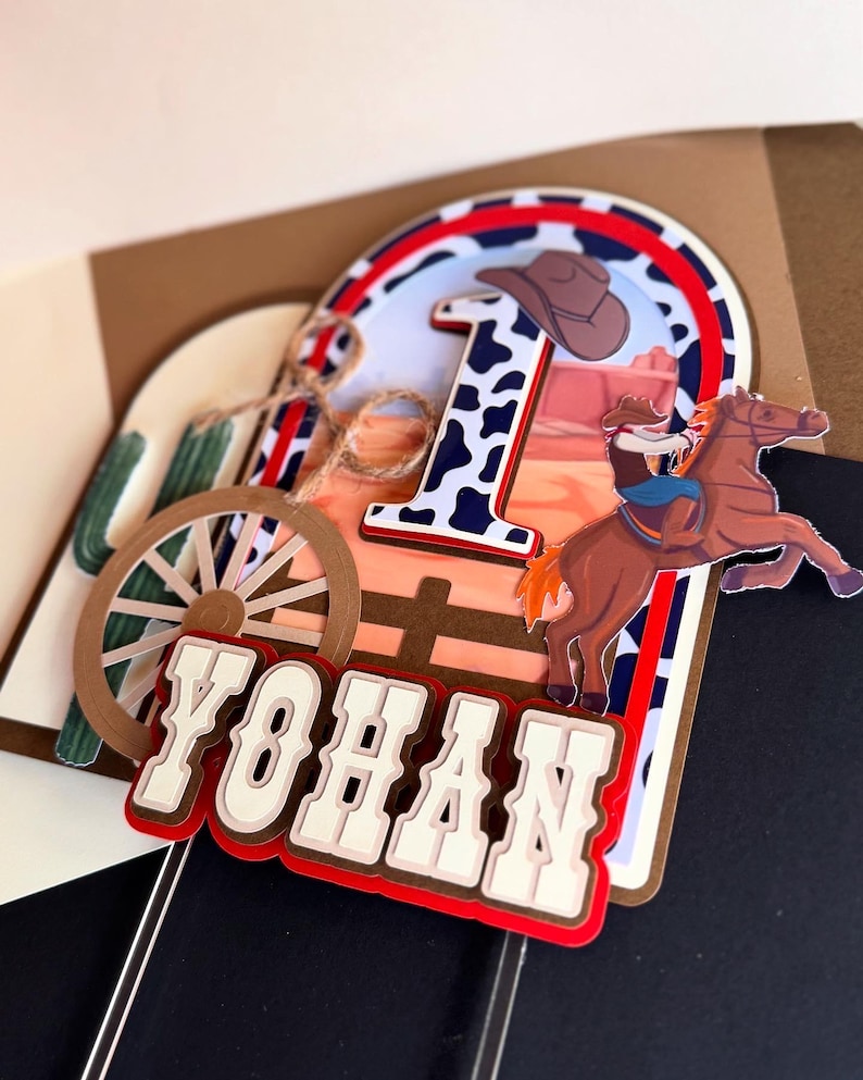First Rodeo Cake Topper (red) - Etsy