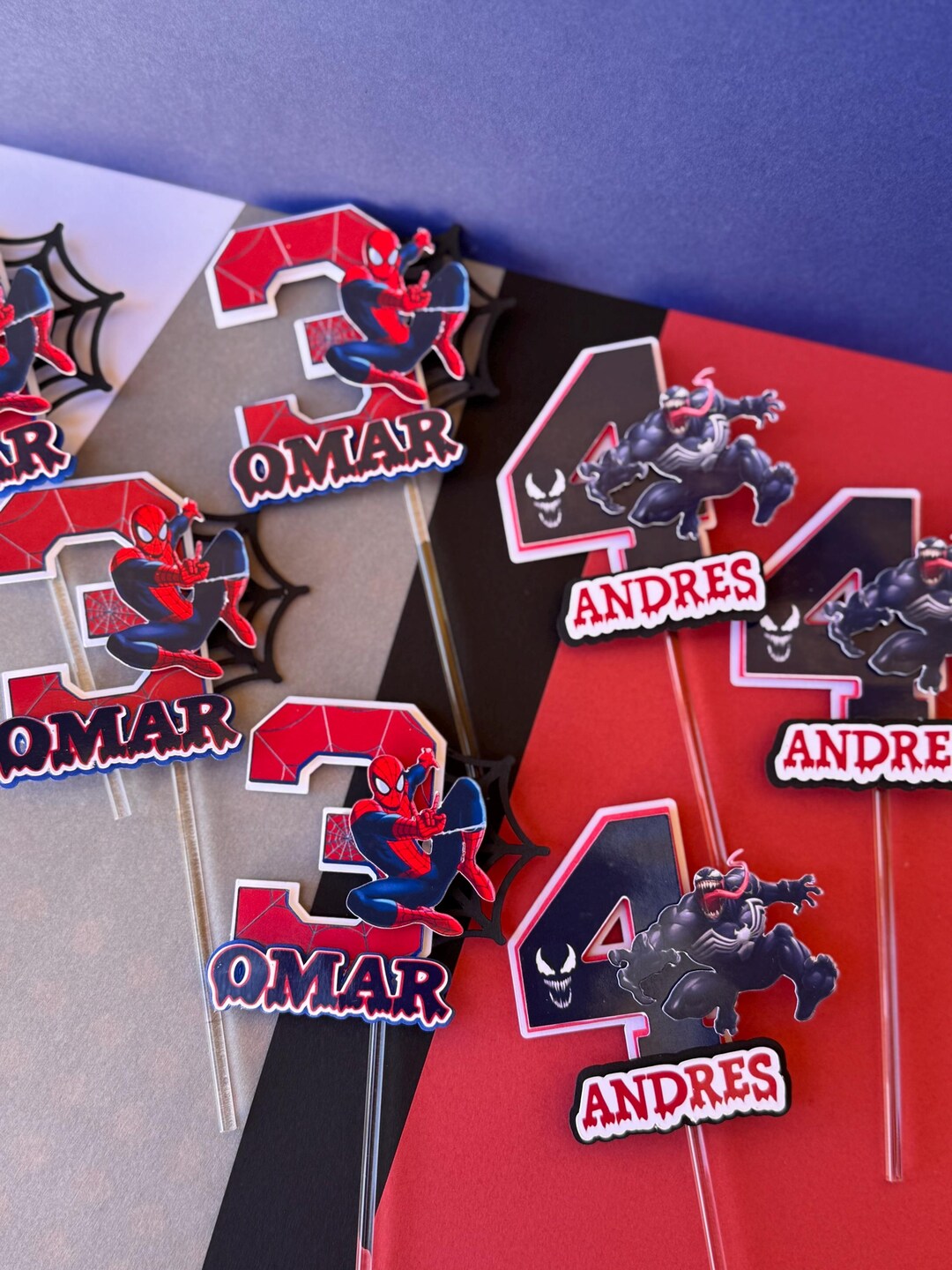 Spider-man / Venom Cupcake Toppers - Etsy