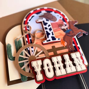 First Rodeo Cake Topper (red) - Etsy