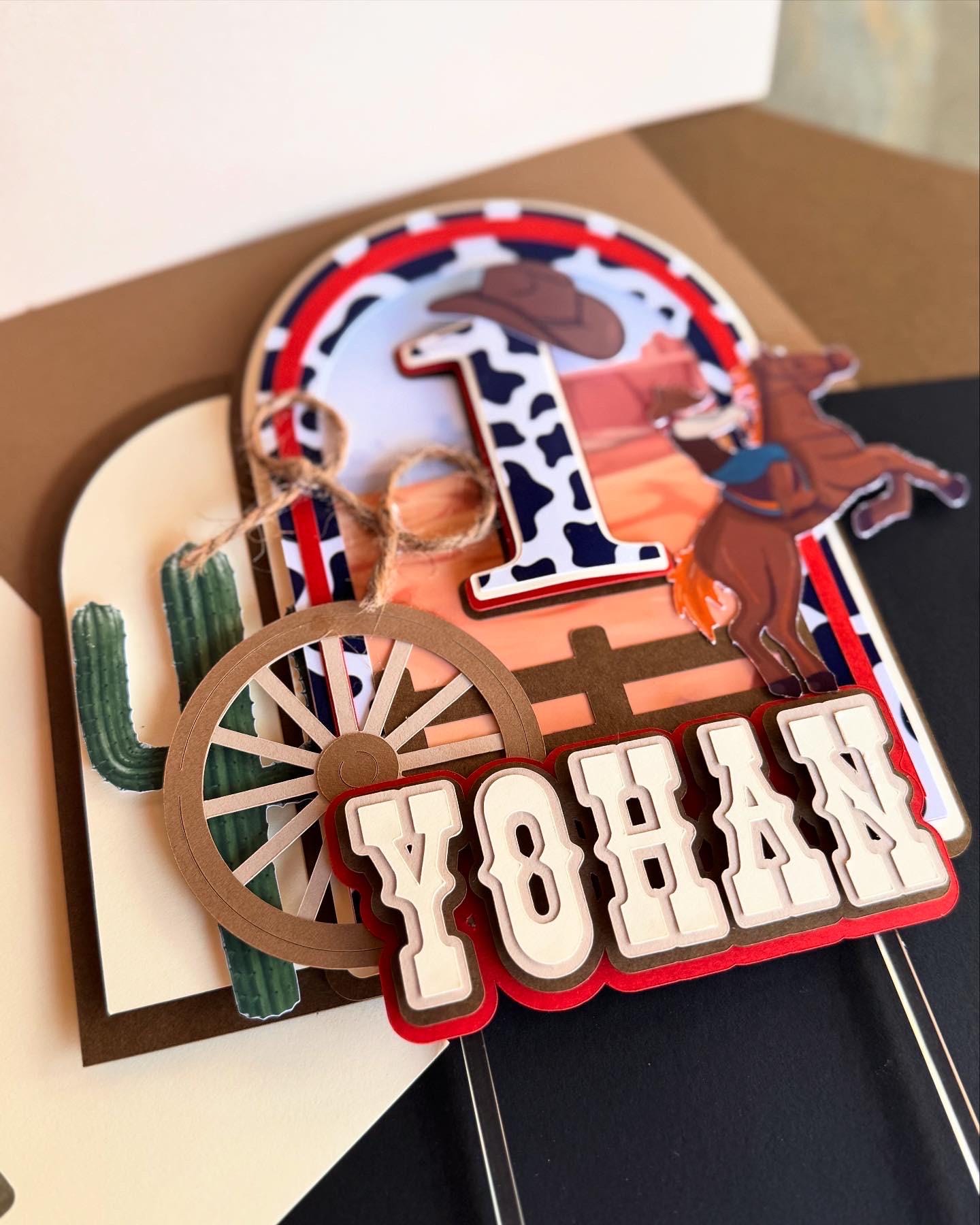 First Rodeo Cake Topper (red) - Etsy