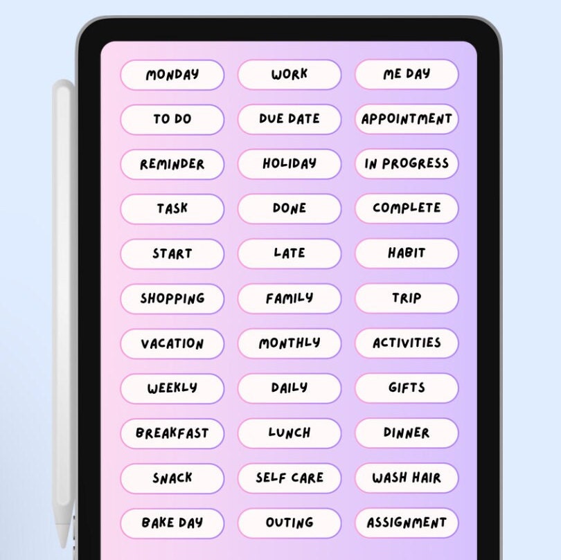 Digital Sticky Notes, Digital Planner Stickers for Goodnotes - Etsy