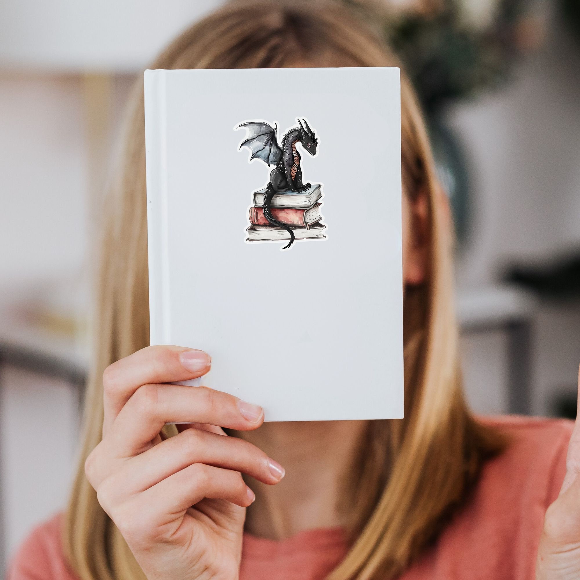 Book Dragon Fantasy Reader Sticker, Fourth Wing, Bookish Merch, Book ...