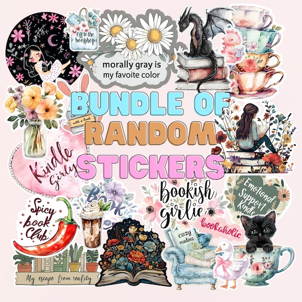 Bookish Stickers - Etsy