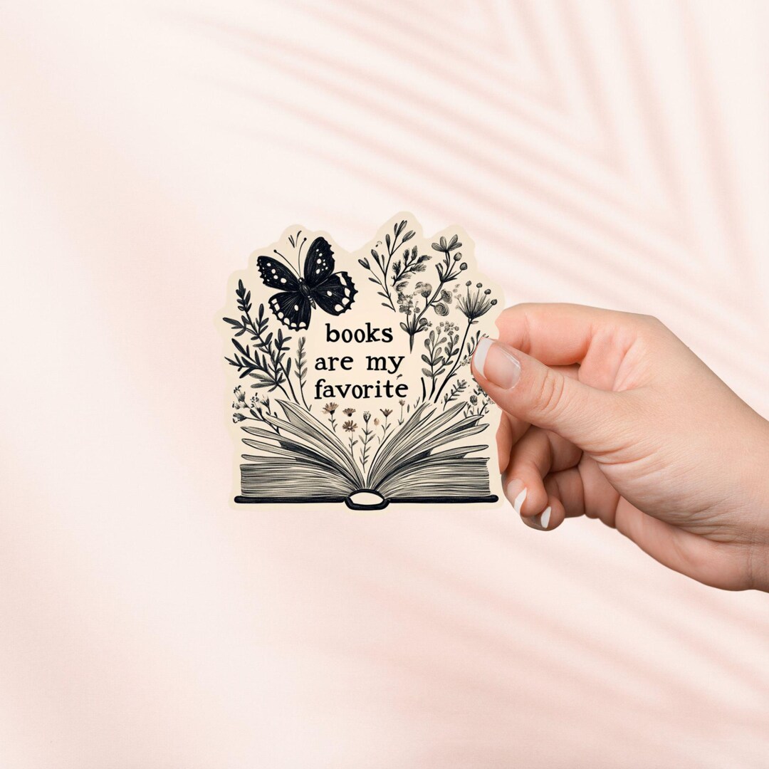 Books Are My Favorite Sticker, Cute Bookish Vinyl Sticker, Bookish ...
