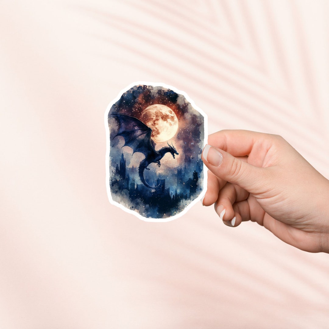 Flying Dragon Sticker, Fantasy Bookish Merch, Fantasy Sticker, Book ...