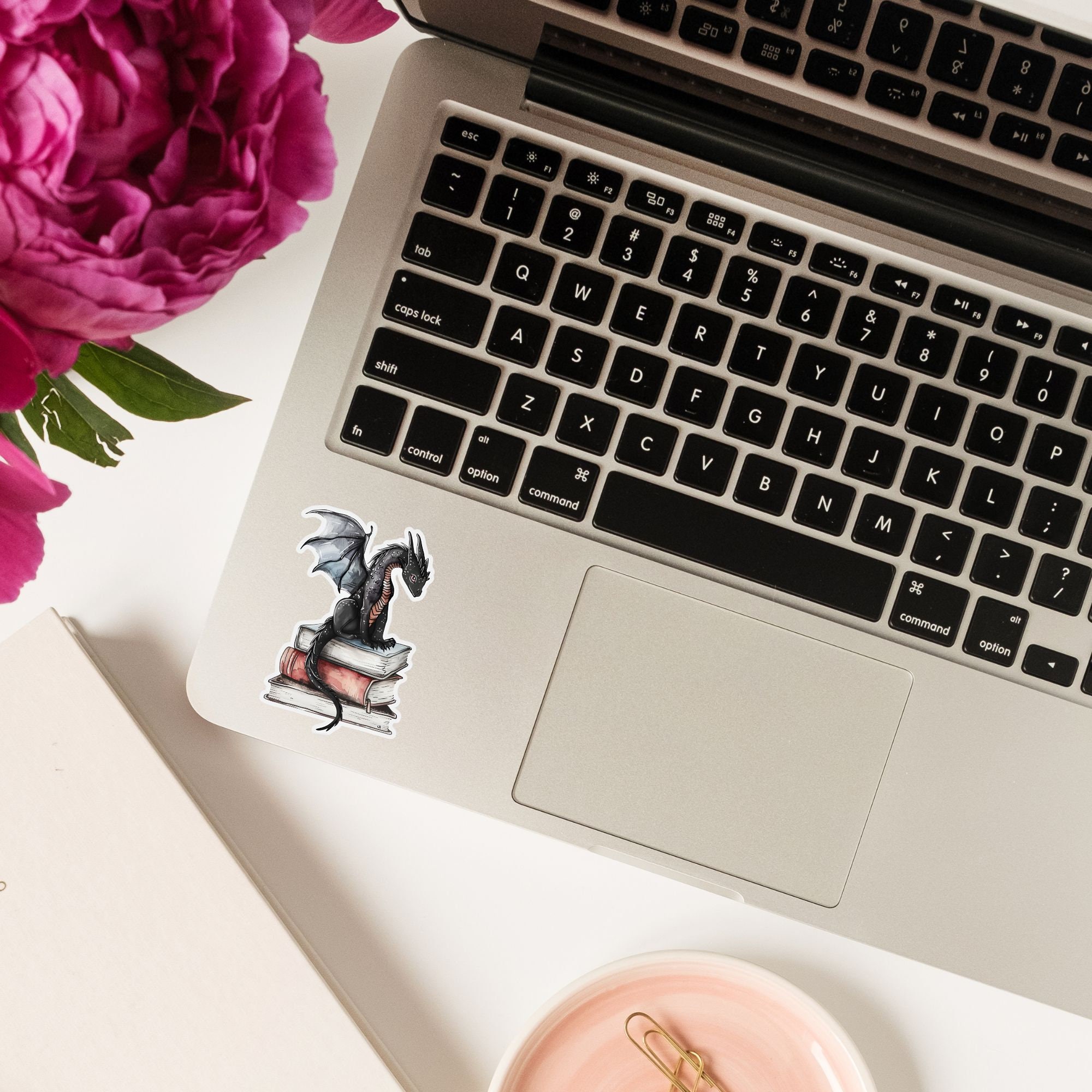 Book Dragon Fantasy Reader Sticker, Fourth Wing, Bookish Merch, Book ...