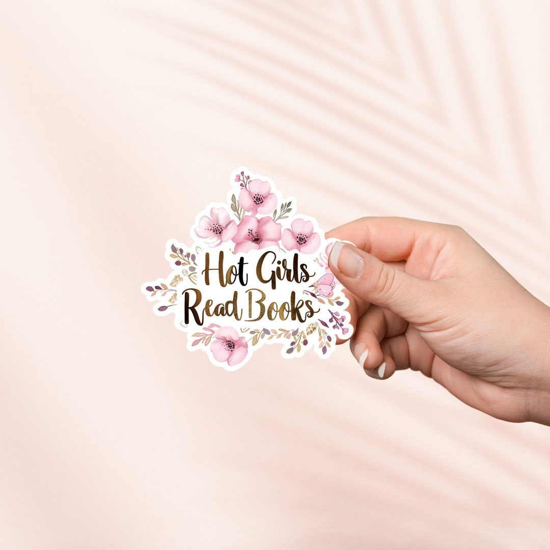Hot Girls Read Books Sticker, Cute Bookish Sticker, Kindle Stickers ...