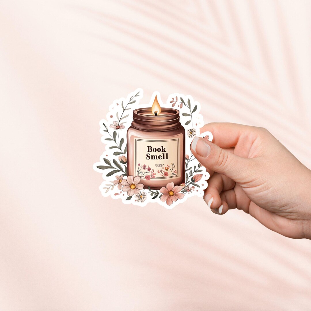 Book Smell Sticker, Cute Bookish Vinyl Sticker, Bookish Merch, Book ...