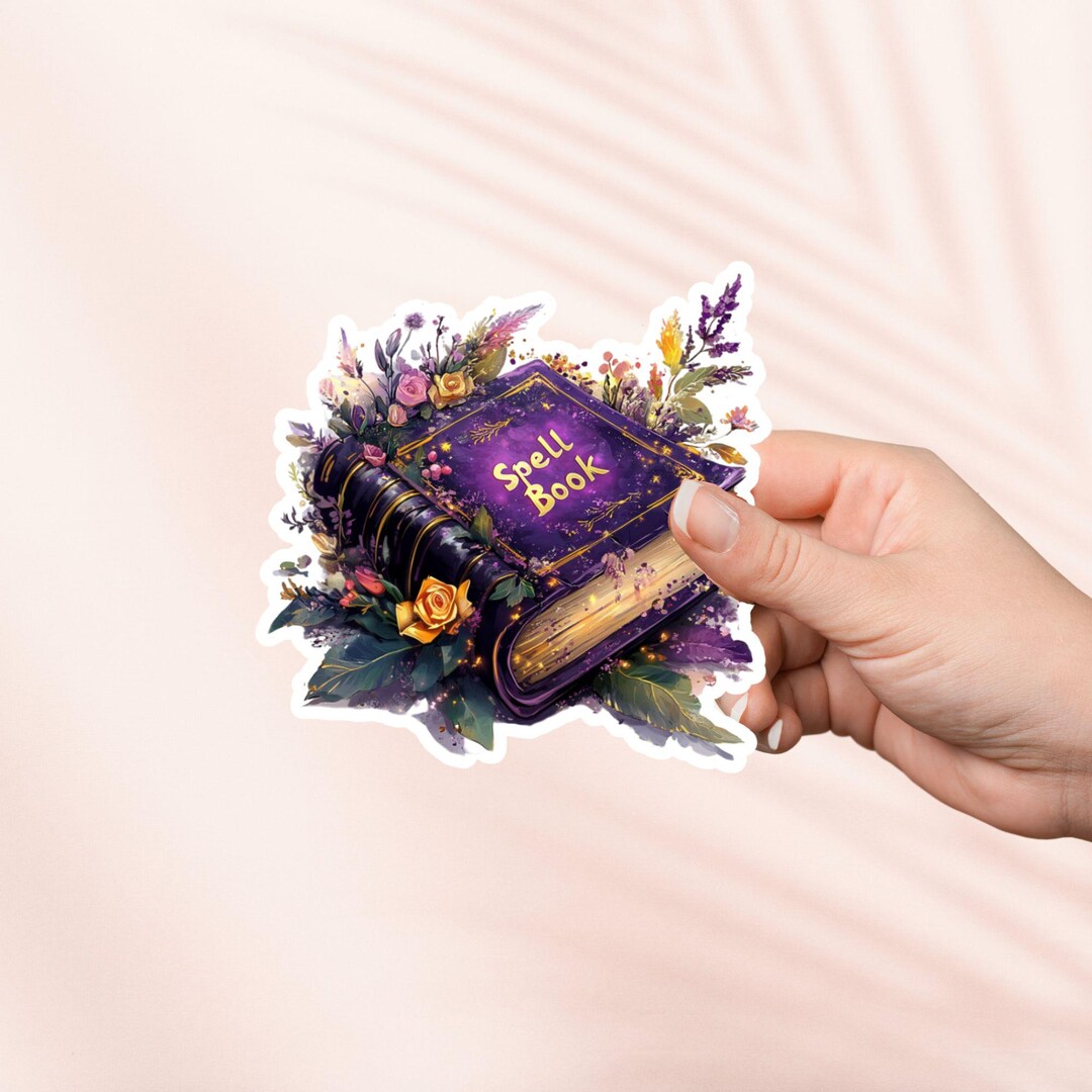 Spell Book Sticker, Cute Bookish Vinyl Sticker, Bookish Merch, Book ...